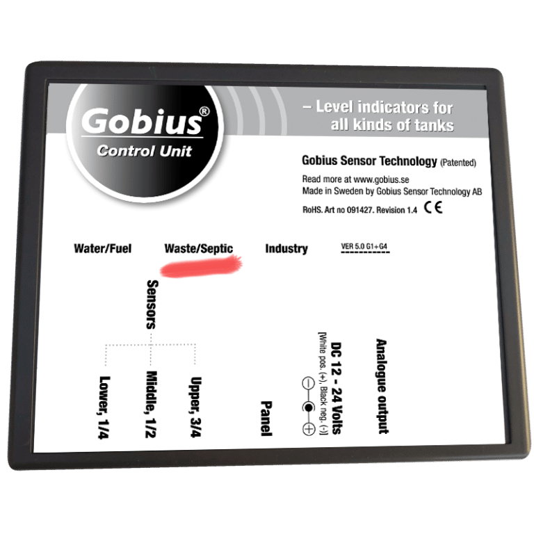 New Control unit for Gobius 1 and 4 for waste tanks - Gobius